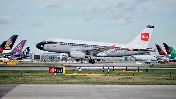 PHOTO OF BRITISH AIRWAYS RETRO BEA A319